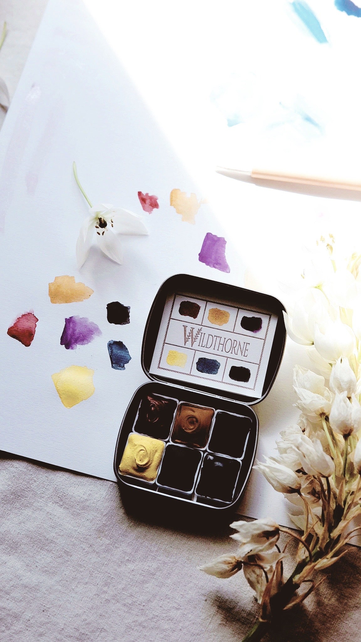 RESERVE for Janis + Tân Xuân ii. + Lunar mineral watercolor palette ...